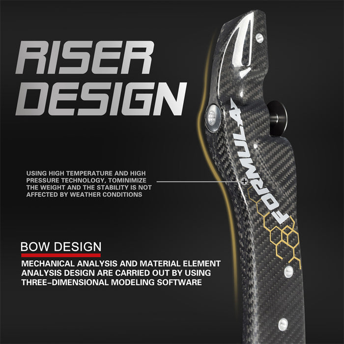 ET-9 FORMULA 25inches Carbon Fiber ILF Riser Recurve Bow RH